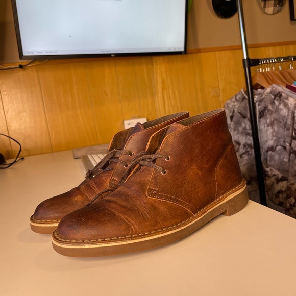 Clarks | Shoes | Clarks Originals Leather Brown Desert Boots Mens 2 ...